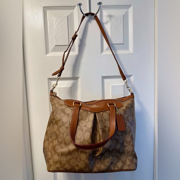 Coach | Bags | Coach Satchel In Blocked Signature Canvas | Poshmark